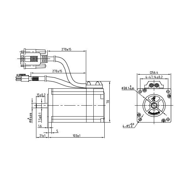 closed loop servomotor NEMA 23 - 2 phases - 2.6Nm | Soprolec closed loop servomotor NEMA 23 - 2 phases - 2.6Nm | Soprolec